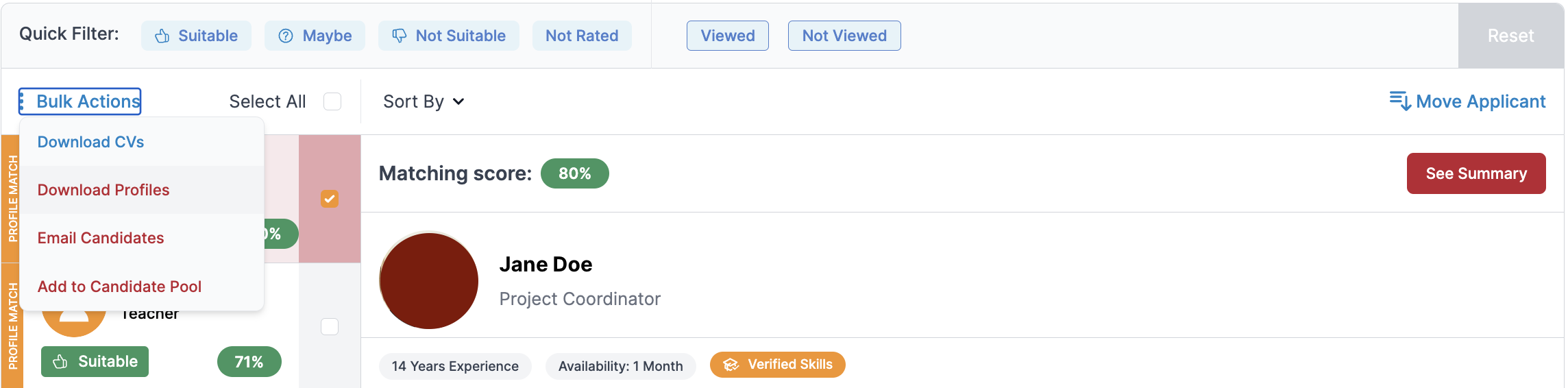 Managing Applications: Profiles, Statuses, Emails Managing Applications: Profiles, Statuses, Emails